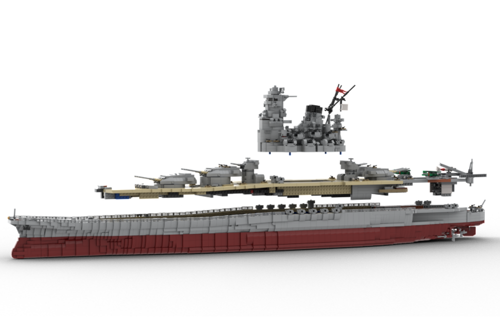 LEGO MOC IJN Yamato 1:200 by rad0lf | Rebrickable - Build with LEGO