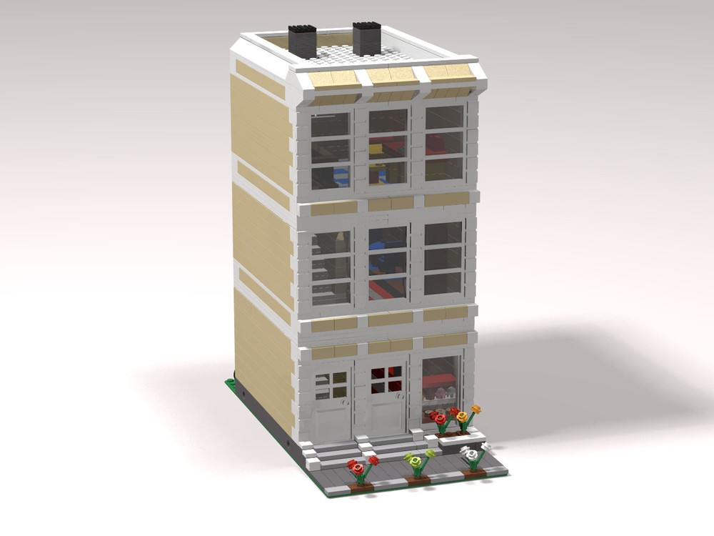 Lego Moc Modular House With Candy Shop By Skyler85 Rebrickable