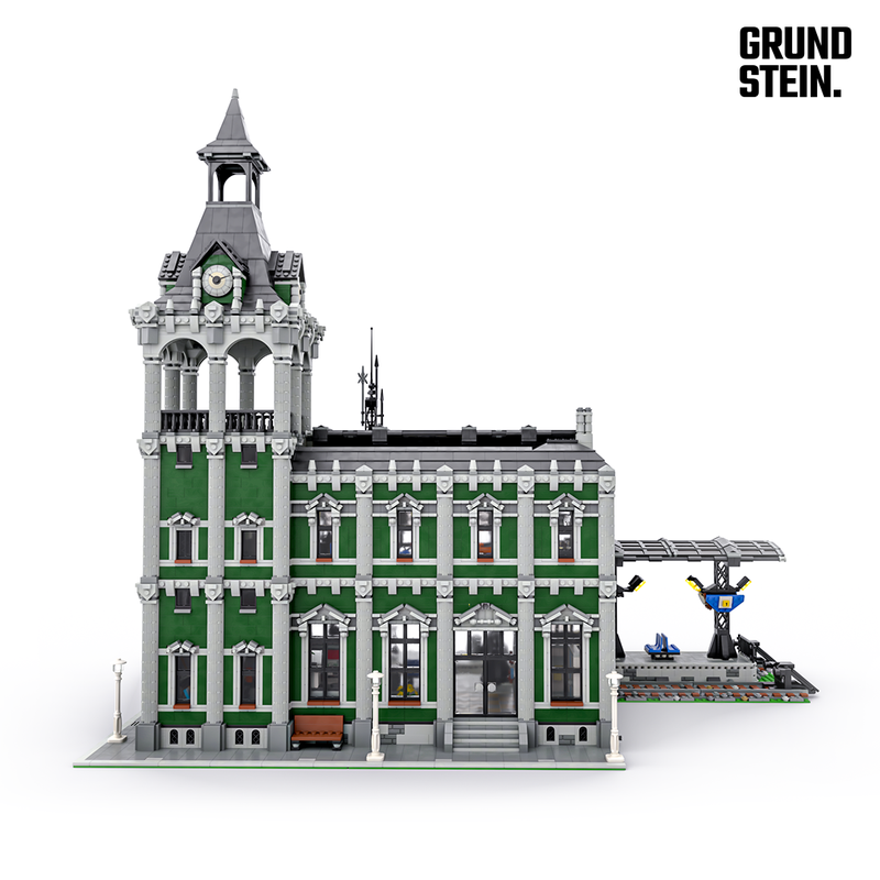 LEGO MOC Modular Train Station by -Felix- | Rebrickable - Build with LEGO