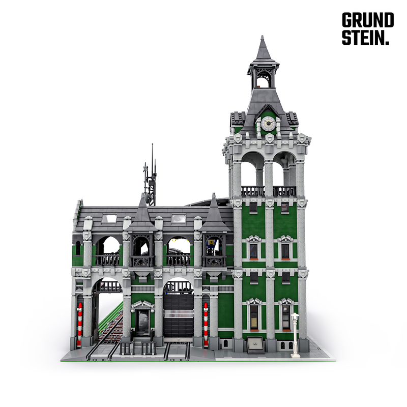 LEGO MOC Modular Train Station by -Felix- | Rebrickable - Build with LEGO