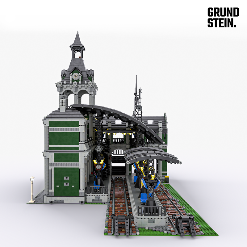 LEGO MOC Modular Train Station by -Felix- | Rebrickable - Build with LEGO