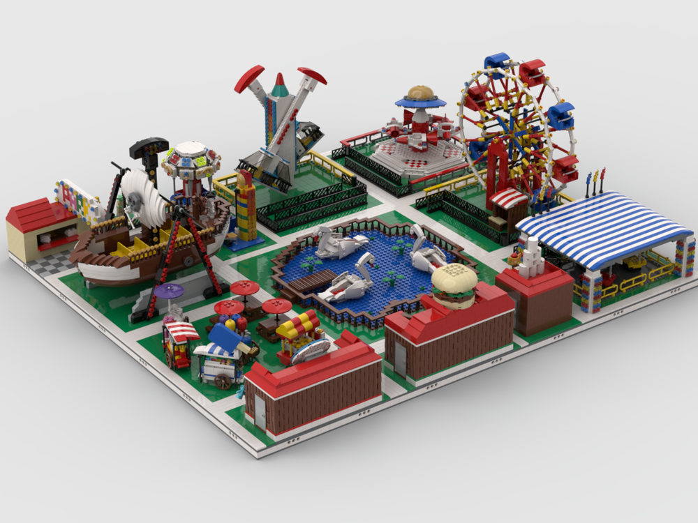 LEGO MOC Modular Amusement Park Build from 13 models by gabizon ...