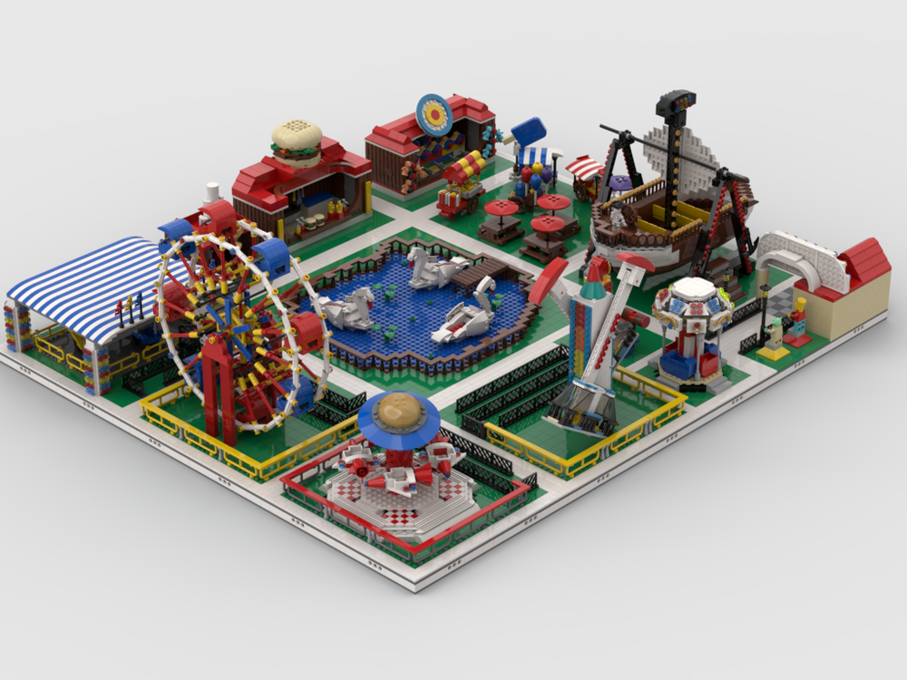 LEGO MOC Modular Amusement Park Build from 13 models by gabizon ...