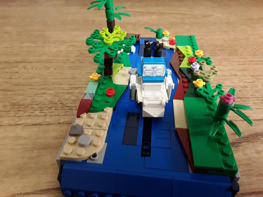 LEGO MOC Riverboat Diorama (With moving boat!) by LegoOri | Rebrickable ...