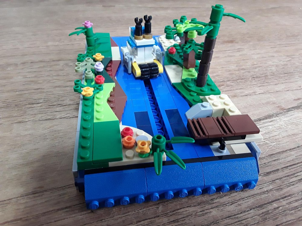 LEGO MOC Riverboat Diorama (With moving boat!) by LegoOri | Rebrickable ...