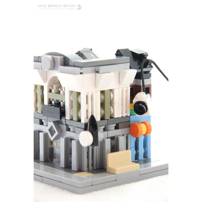 Lego Moc Mini Modular Of 10251 Brick Bank By Dvdliu Rebrickable