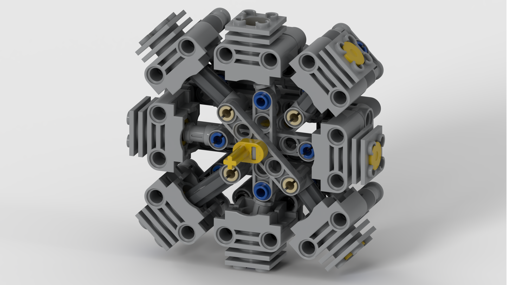LEGO MOC 8 Cylinder Radial Engine by Joebot360 | Rebrickable - Build ...