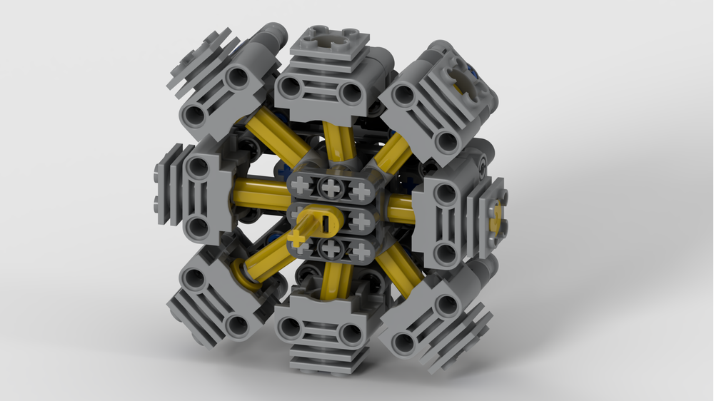 LEGO MOC 8 Cylinder Radial Engine by Joebot360 | Rebrickable - Build ...