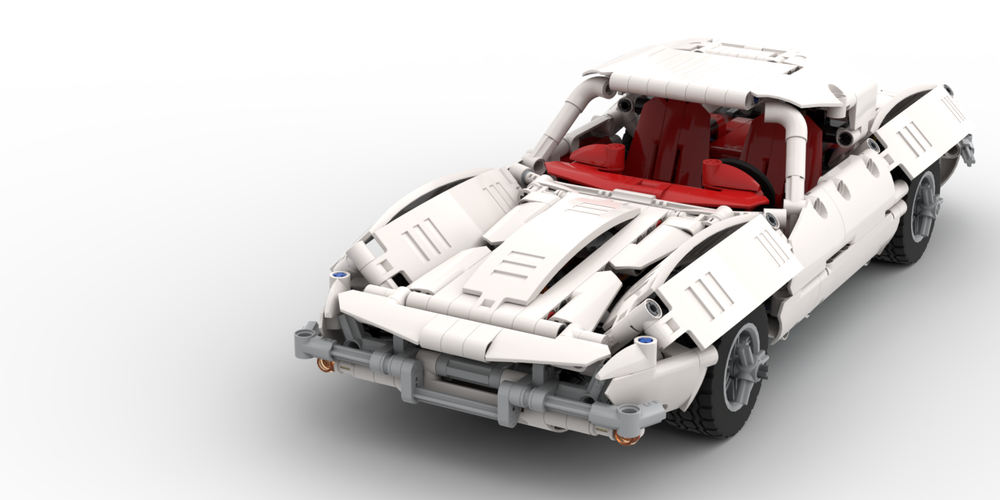 LEGO MOC Corvette C2 1963 - White by GeyserBricks | Rebrickable - Build ...