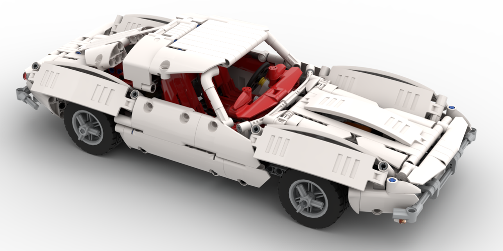 LEGO MOC Corvette C2 1963 - White by GeyserBricks | Rebrickable - Build ...
