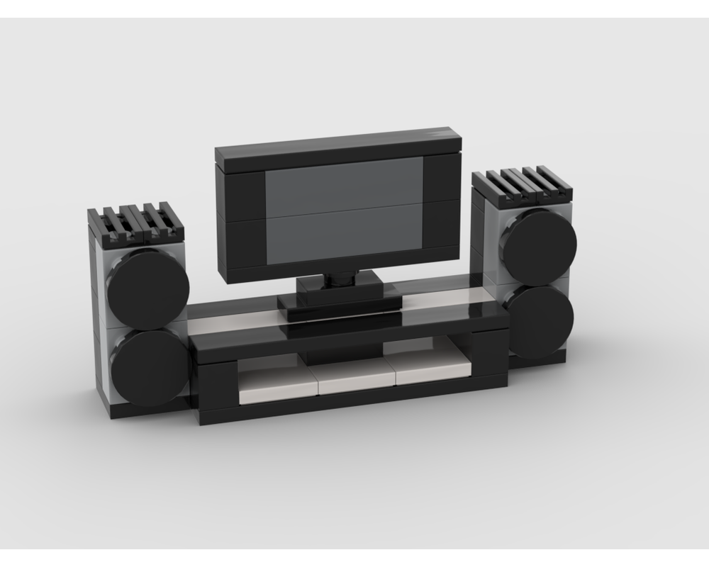 LEGO MOC-37961 TV with desk and speakers (Other 2020) | Rebrickable ...