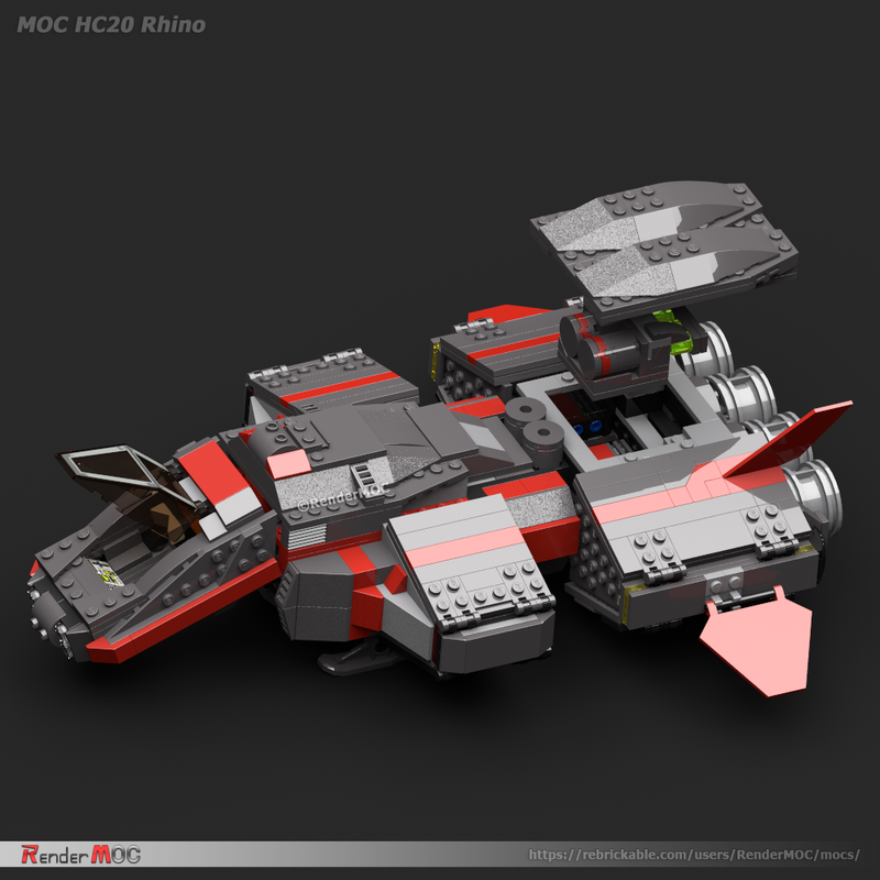 LEGO MOC MOC HC20 Rhino by RenderMOC | Rebrickable - Build with LEGO