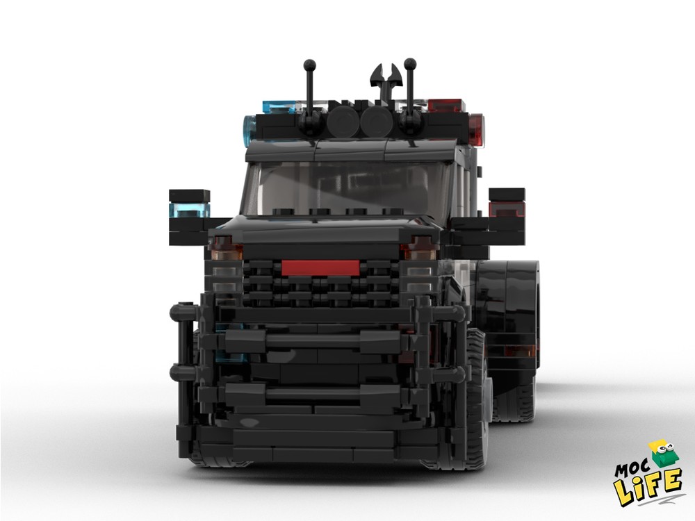 LEGO MOC GMC Sierra 3500 dually quad cab police with anti-bomb robot by ...