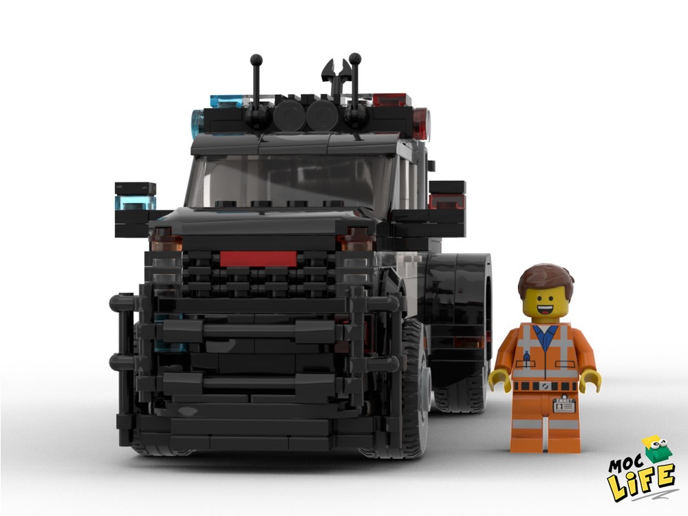 LEGO MOC GMC Sierra 3500 dually quad cab police with anti-bomb robot by ...