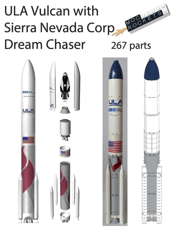 LEGO MOC ULA Vulcan with Dream Chaser (Saturn V scale) by MOCrockets ...