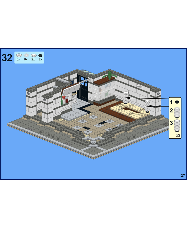 LEGO MOC Modular Sushi Bar by peedeejay | Rebrickable - Build with LEGO