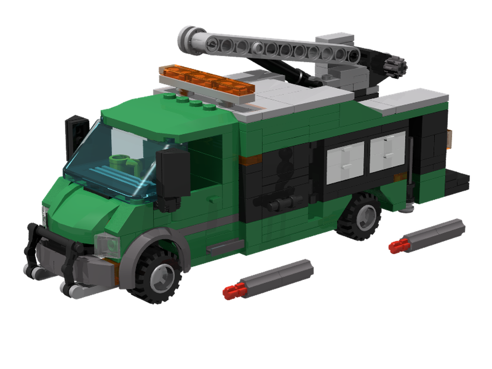 LEGO MOC Service Truck by FireBricks | Rebrickable - Build with LEGO
