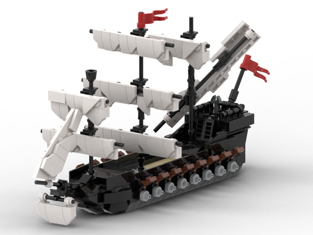 LEGO MOC Mini Sailship black by Gerhard | Rebrickable - Build with LEGO