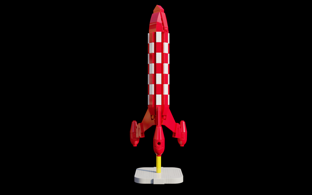 Lego Moc Tintin Moon Rocket By Pau Padrós Rebrickable Build With Lego