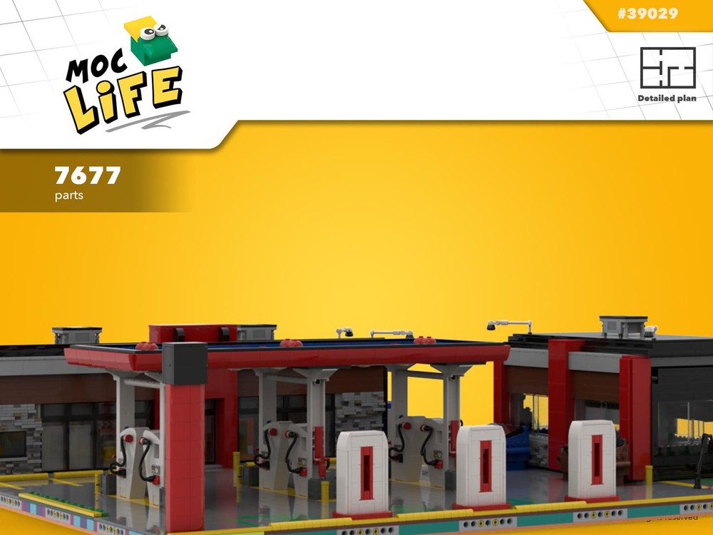 LEGO MOC Gas station with no contact car wash by MocLife | Rebrickable ...