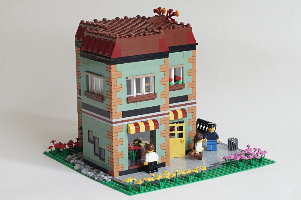 LEGO MOC Modular Flower Shop by Mestari | Rebrickable - Build with LEGO