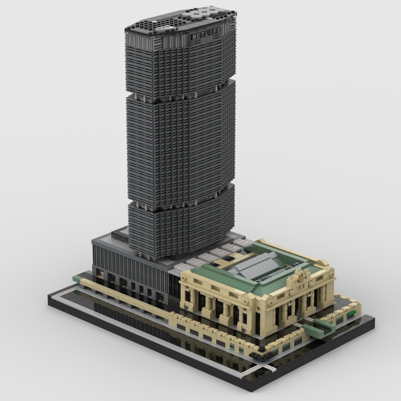 LEGO MOC Metlife Building and Grand Central Terminal at 1/650th scale ...