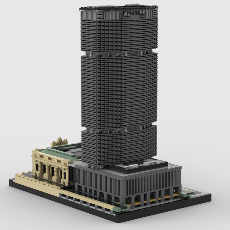 LEGO MOC Metlife Building and Grand Central Terminal at 1/650th scale ...