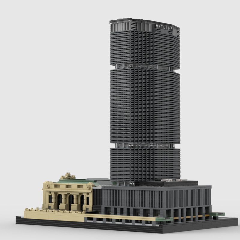 LEGO MOC-39161 Metlife Building and Grand Central Terminal at 1/650th ...
