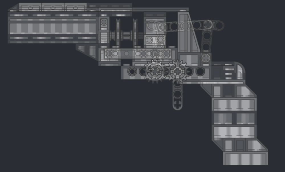 LEGO MOC Revolver(Color:Hot fire) by JohnnyGab | Rebrickable - Build ...