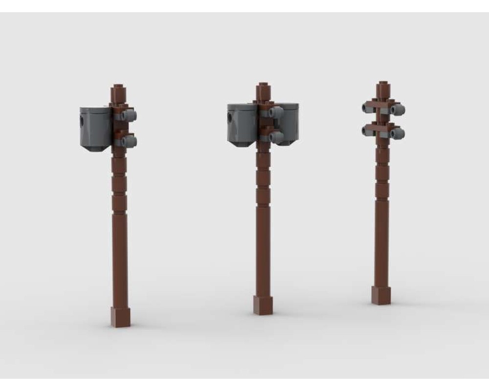 LEGO MOC-39304 Poteau electrique Electricity pole 3 types (Town > City ...