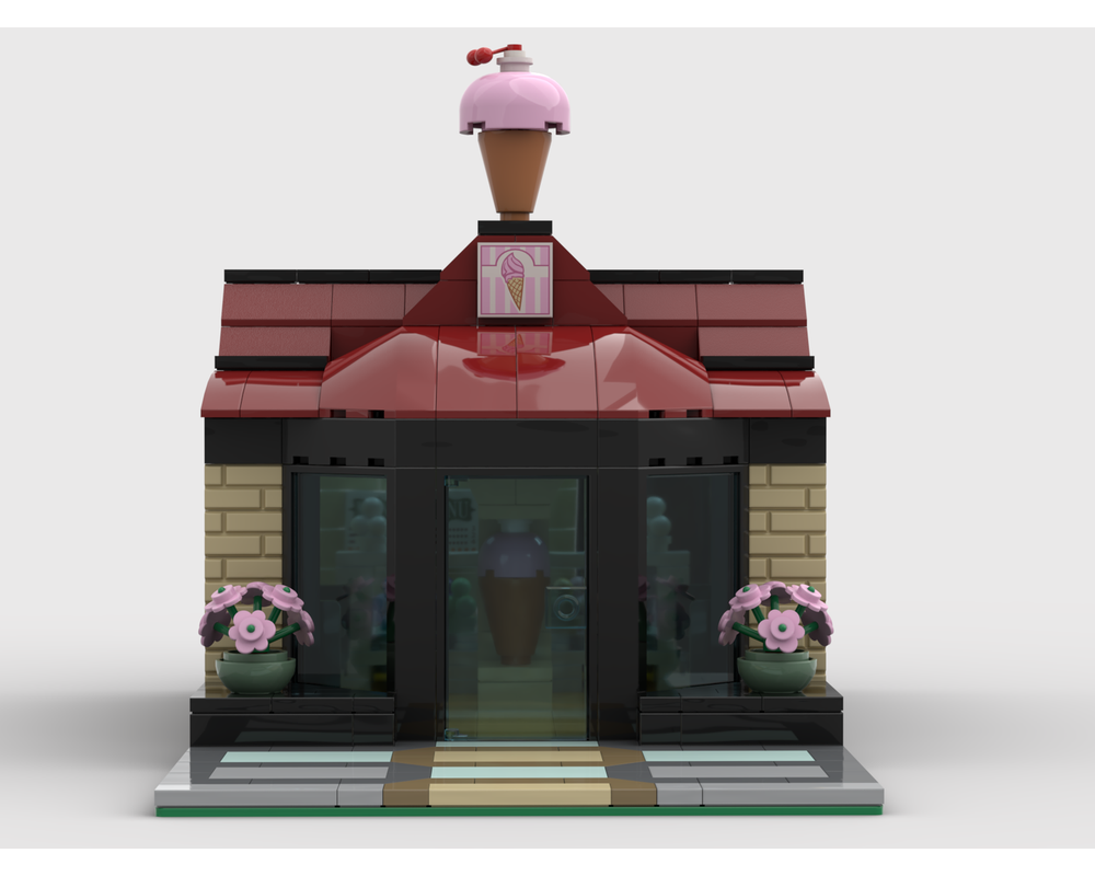 LEGO MOC Little Ice Cream Shop by zero_g_is_fun | Rebrickable - Build ...