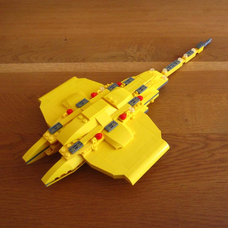 Lego Moc 4888 Golden Manta By Drosse Rebrickable Build With Lego
