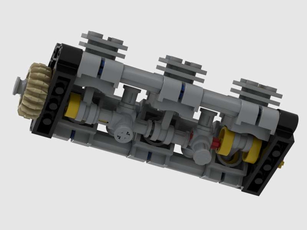 LEGO MOC Piston Engine V6 by AKM-Sky | Rebrickable - Build with LEGO