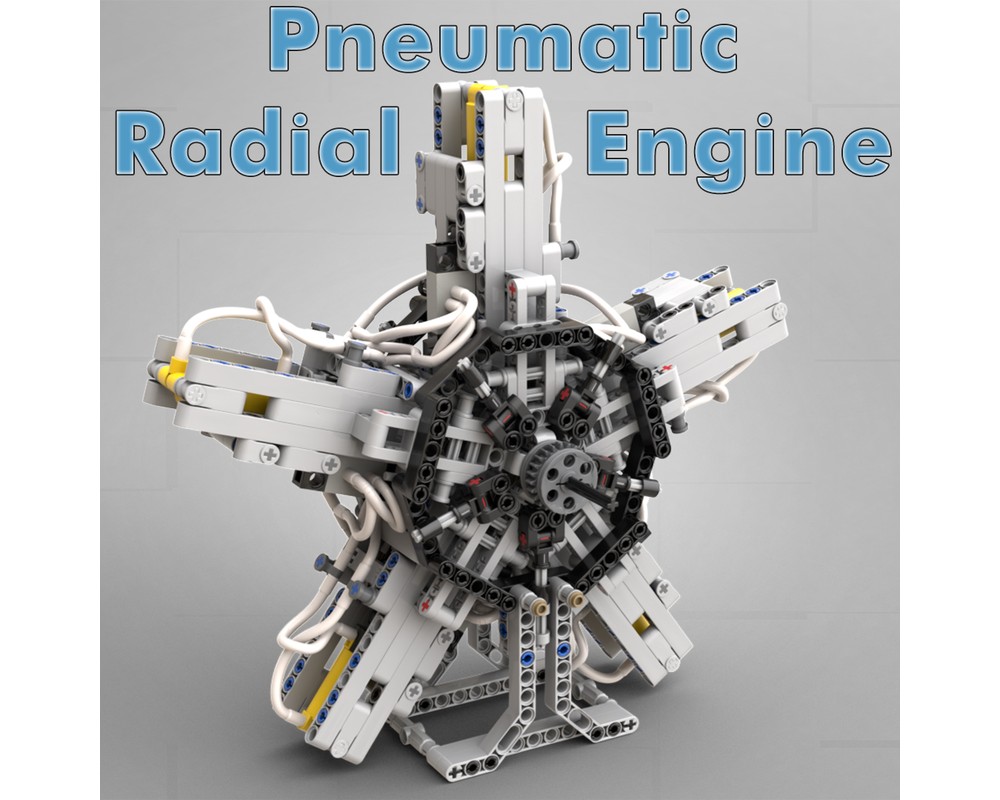 LEGO MOC-39694 5 Cylinder Pneumatic Radial Engine (Technic 2020 ...