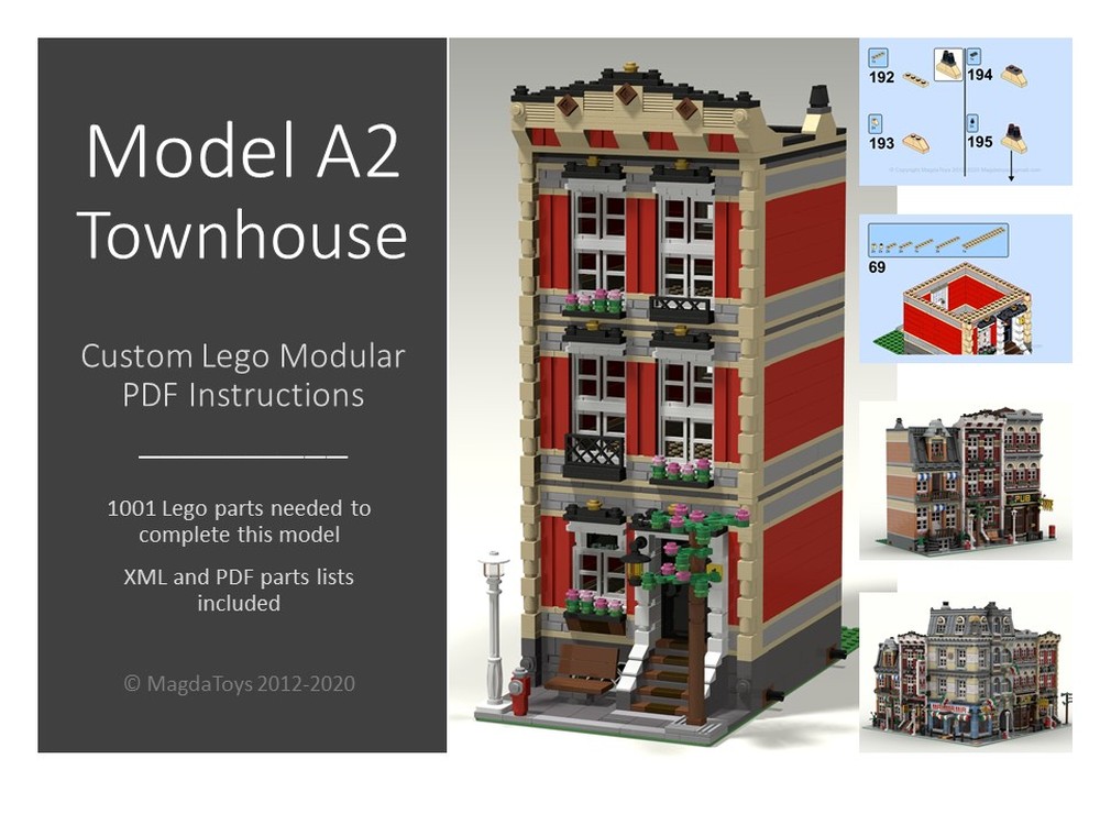 LEGO MOC Townhouse A2 by Magdatoys | Rebrickable - Build with LEGO