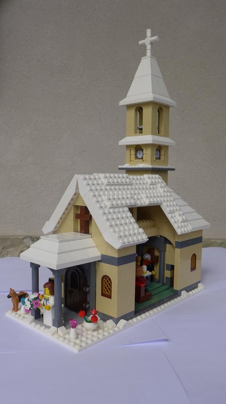 Lego Moc Church Winter Village By Rickijam Rebrickable Build With Lego