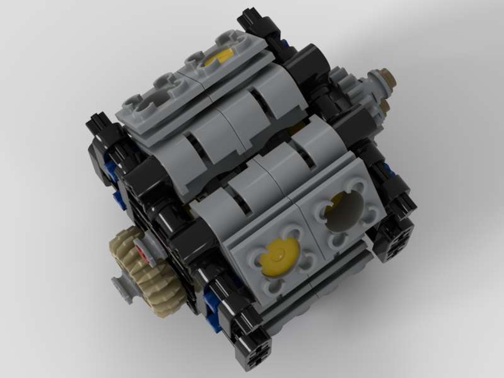 LEGO MOC Piston engine, X8 by AKM-Sky | Rebrickable - Build with LEGO