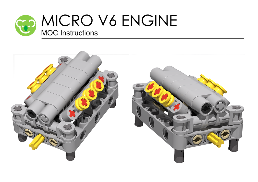 LEGO MOC Micro V6 Engine by Superkoala | Rebrickable - Build with LEGO