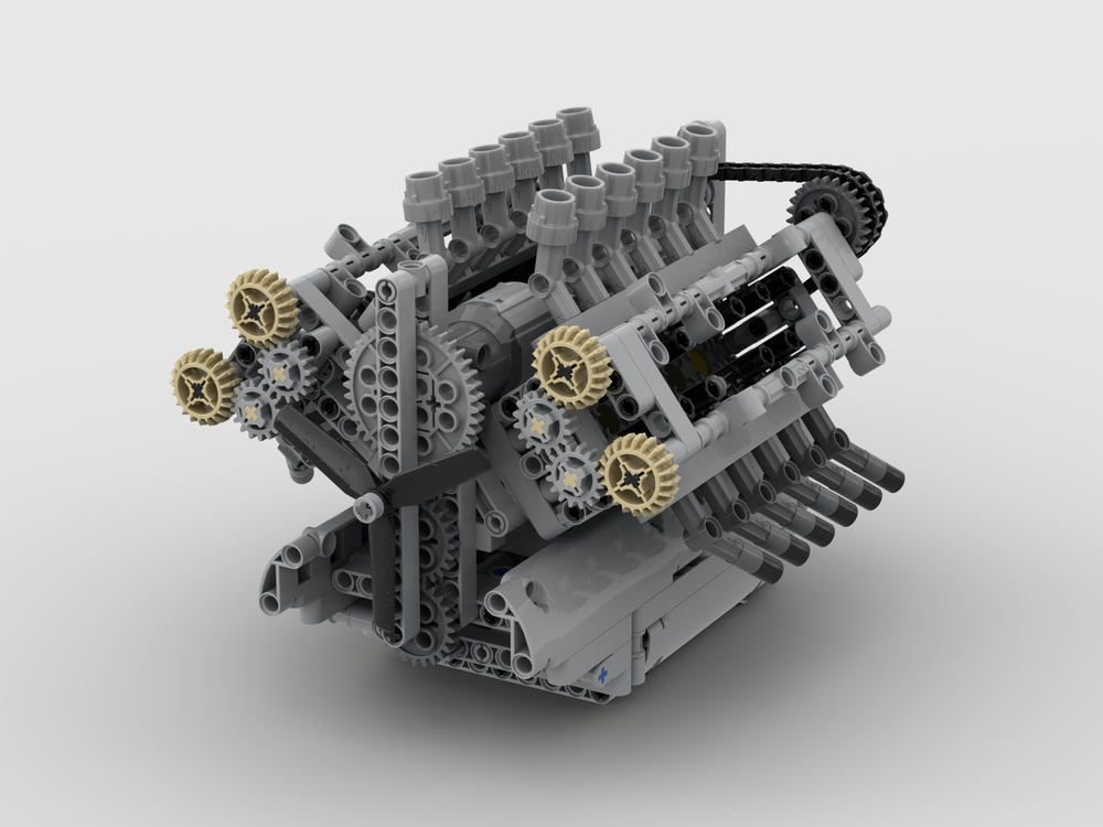 LEGO MOC V12 Engine with Gearbox (HORT Series 5) by Bricktec Designs ...