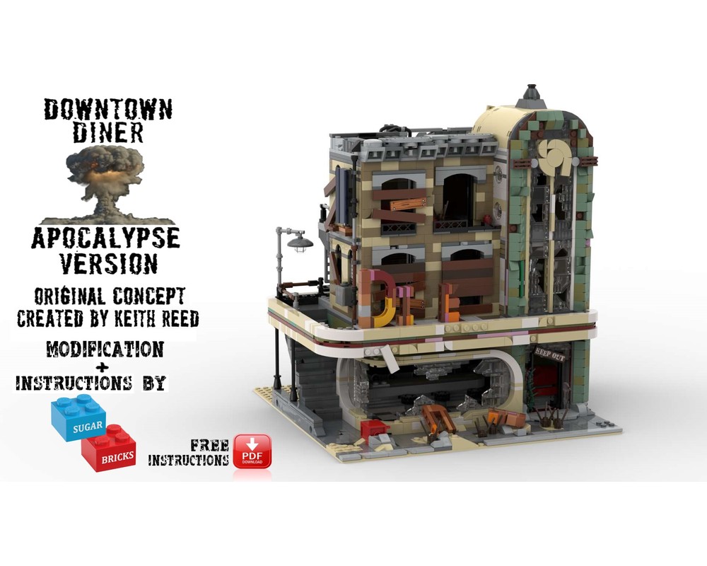 LEGO MOC-40173 Downtown Diner - Apocalypse Version (Modular Buildings ...