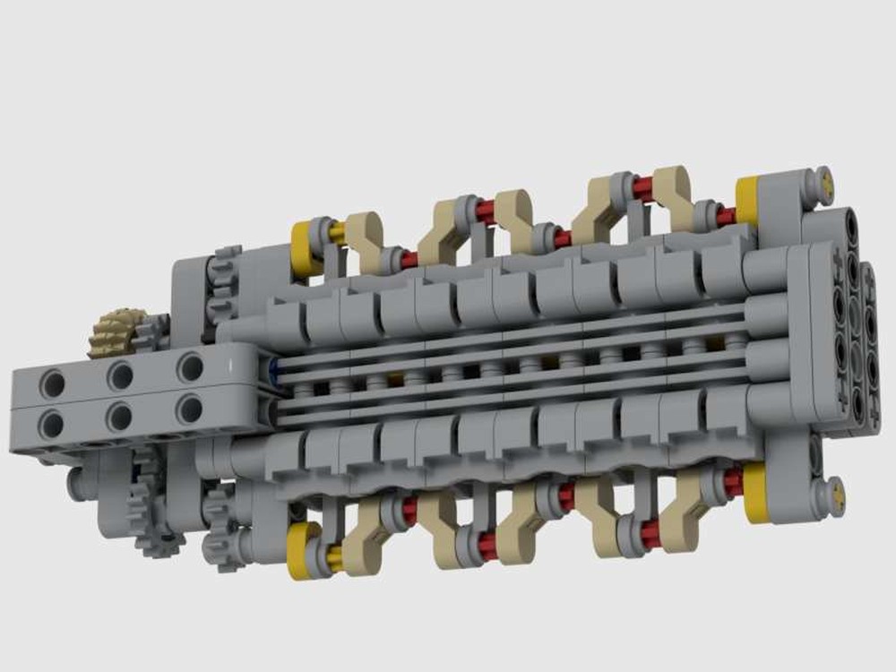 LEGO MOC Opposed-Piston Engine by AKM-Sky | Rebrickable - Build with LEGO