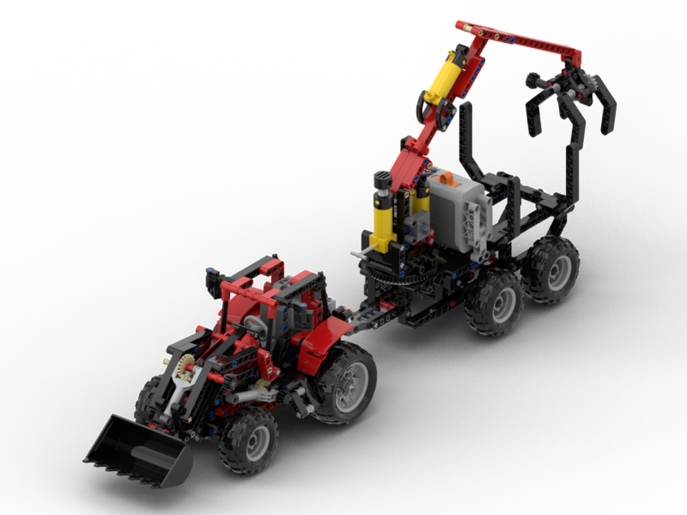Lego Moc Rc Tractor With Trailer By Gerhard Rebrickable Build With Lego