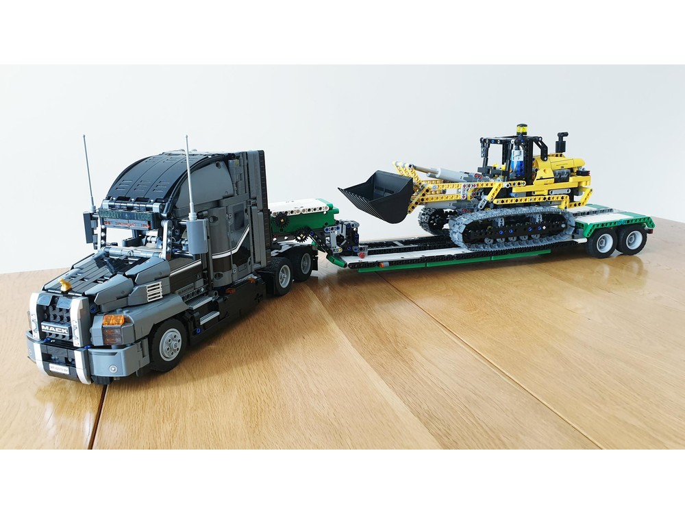 LEGO MOC Detachable Gooseneck Style Low Loader Lowboy Flatbed Trailer ...