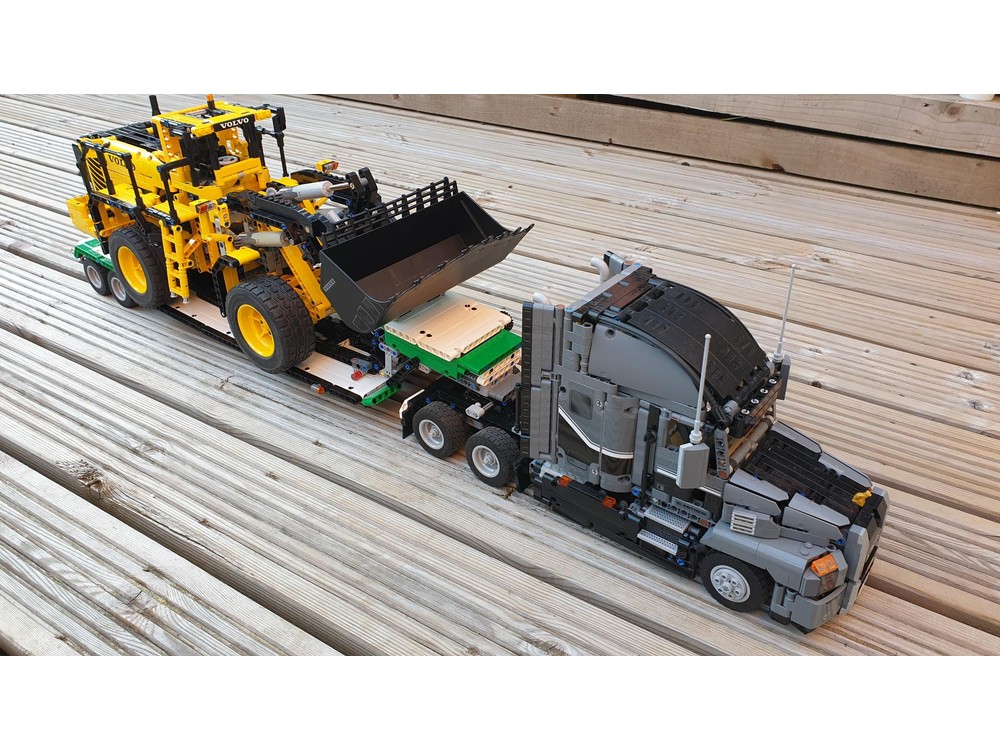LEGO MOC Detachable Gooseneck Style Low Loader Lowboy Flatbed Trailer ...