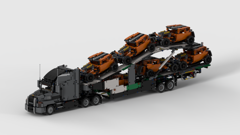 Lego Moc Semi Transporter By Smudge Rebrickable Build With Lego