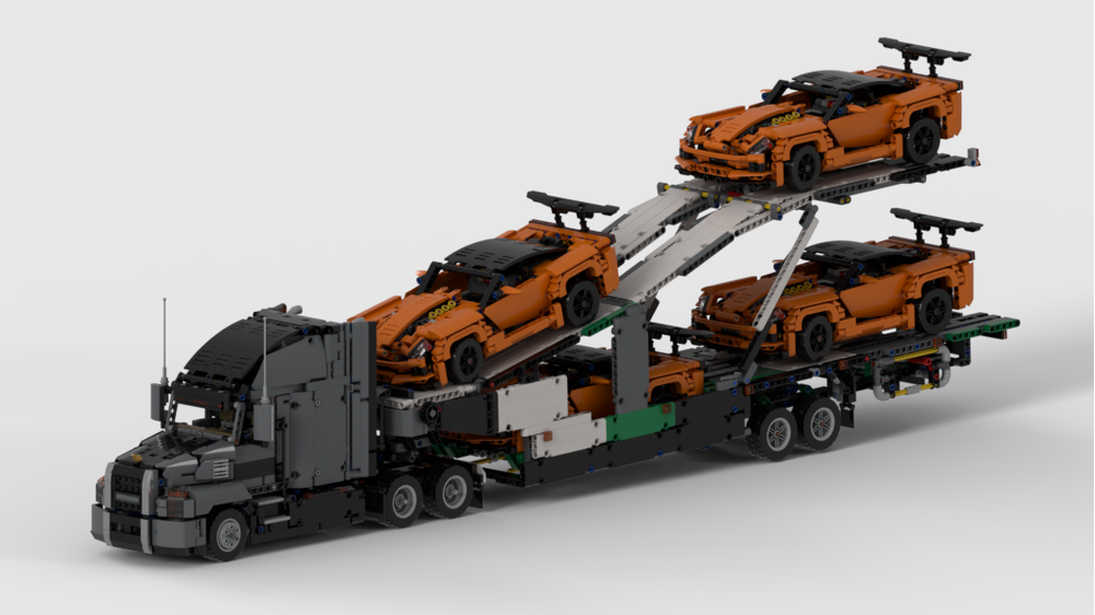 LEGO MOC Semi Transporter by Smudge | Rebrickable - Build with LEGO