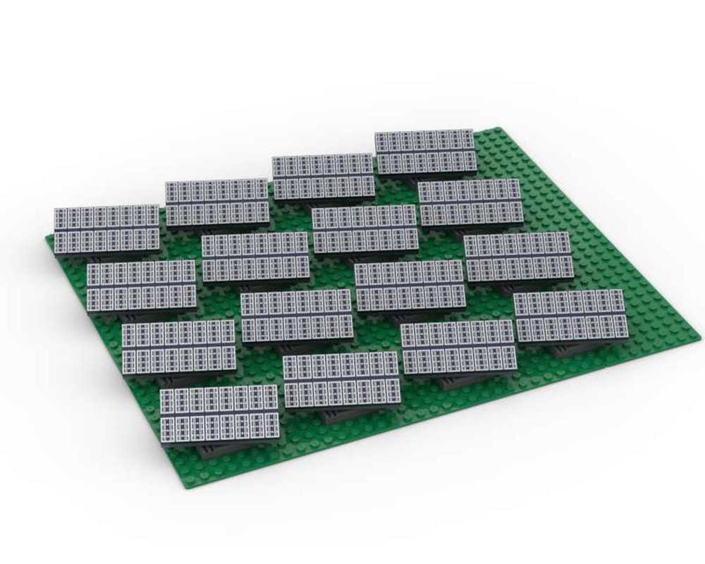 LEGO MOC 16 unit solar panel farm by Legomodernist | Rebrickable ...