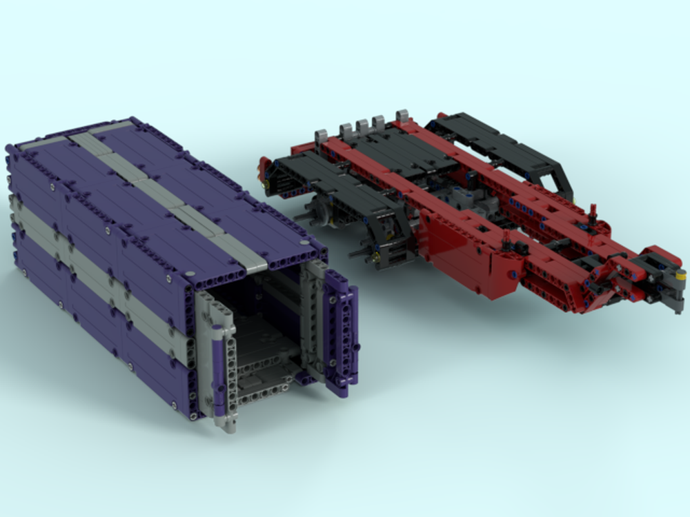 LEGO MOC Custom Container Trailer 2.0 by CrazyKreations | Rebrickable ...