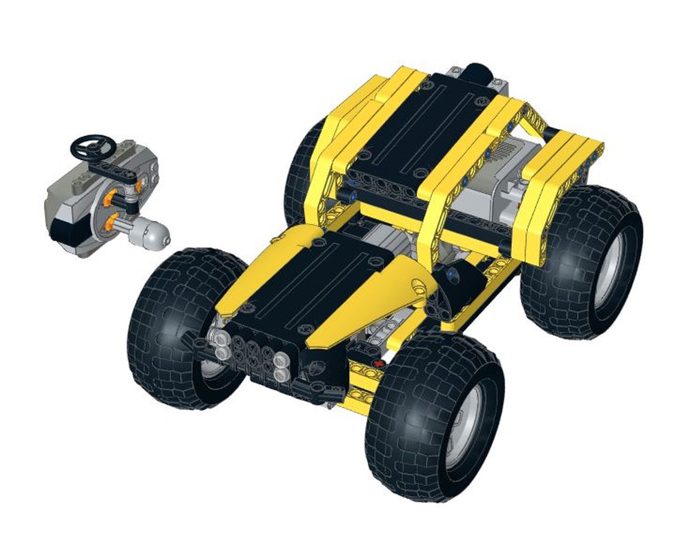 LEGO MOC Black and Yellow Buggy RC by AKM-Sky | Rebrickable - Build ...
