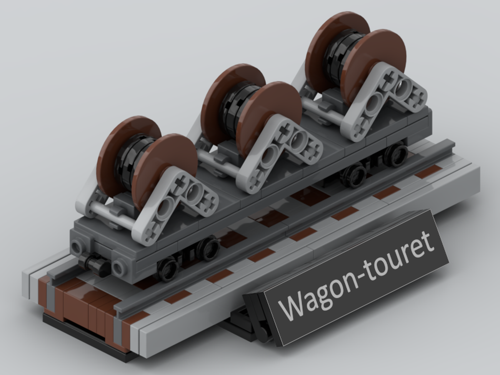 LEGO MOC Cable reel wagon - 1/55 by Thierry | Rebrickable - Build with LEGO